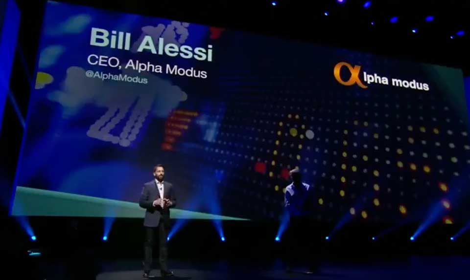 February 22, 2016 Bill Alessi – Founder CEO Alpha Modus on Stage at ...